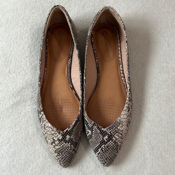 Corso Como | Shoes | Cc Corso Como Jullia Flat Natural Embossed Leather ...